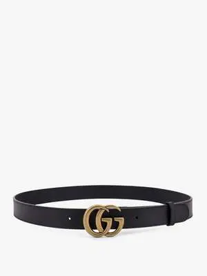 Gucci Gg Marmont Leather Belt - Black