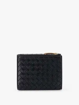 Bottega Veneta Bi-fold Intrecciato Wallet With Zip