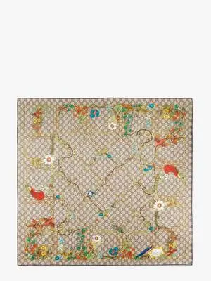 Gucci Cage Gg Silk Foulard - Multicolor