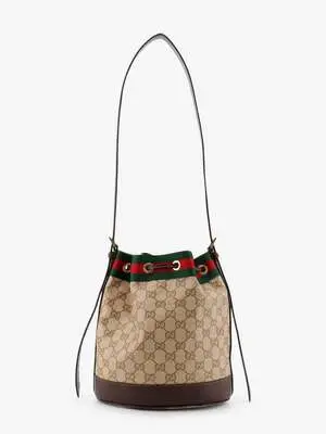Gucci Gg Fabric Bucket Bag - Cream