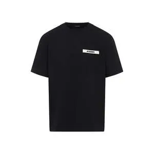 Jacquemus Le T-shirt Grosgrain Cotton T-shirt - Black