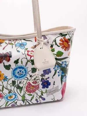 Gucci Floral Print Canvas Tote Bag - Multicolor