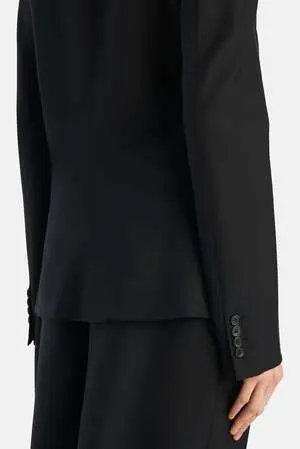 Khaite Rolo Double-breasted Wool And Silk Blend Jacket - Nero