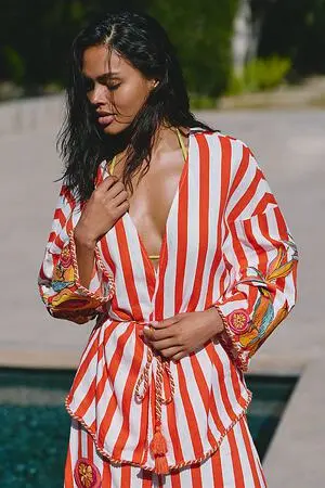 Farm Rio Tie-front Blouse