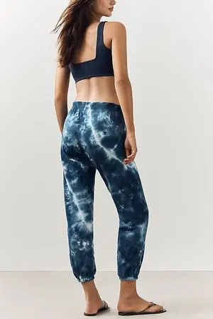 Electric & Rose Tie-dye Drawstring Cotton Blend Joggers