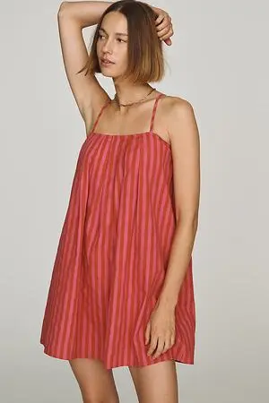 RAISONNEL Square-neck Mi Dress - Pink Pattern