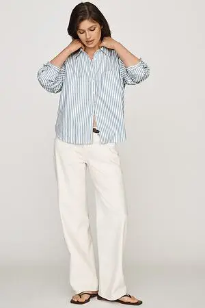 FRAME The Saturday Low Rise Straight Jeans - Shell