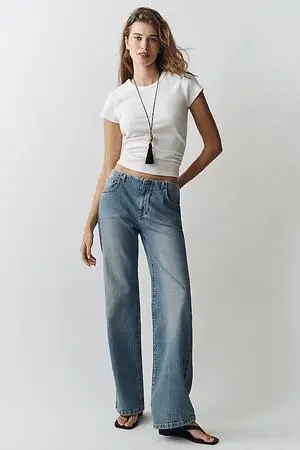 PILCRO Mid Rise Clean Waist Stovepipe Jeans