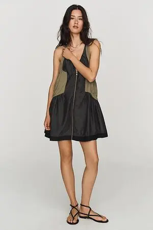 Anthropologie Sleeveless Zip-up Mini Dress