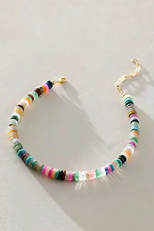 ALV Anguilla Beaded Anklet - Rainbow