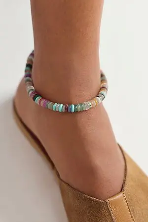 ALV Anguilla Beaded Anklet - Rainbow