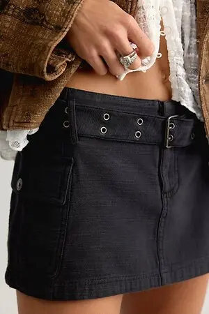 Free People Arenal Mini Skirt - Black