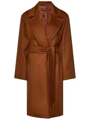 Max Mara Belted Long-sleeved Coat