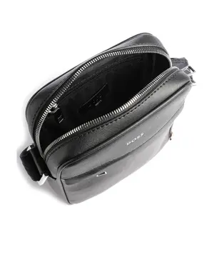 Hugo Boss Logo-print Leather Messenger Bag