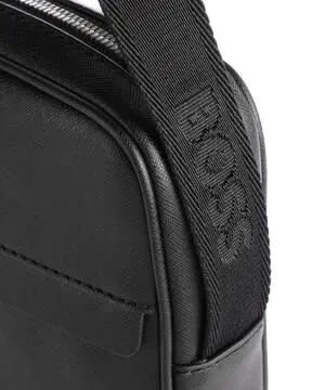 Hugo Boss Logo-print Leather Messenger Bag