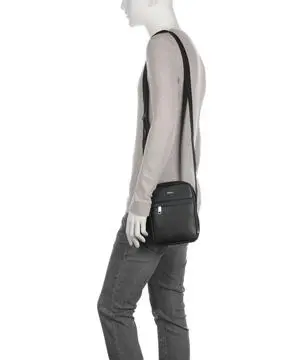 Hugo Boss Logo-print Leather Messenger Bag