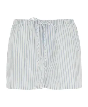 DUNST Pajama Striped Mini Shorts - Blue