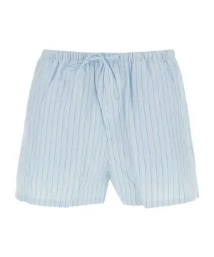 DUNST Pajama Mini Striped Drawstring Shorts - Blue