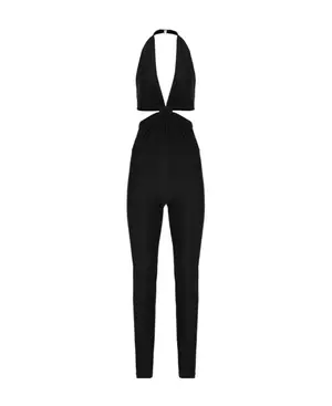 Saint Laurent Cut-out Halterneck Jumpsuit