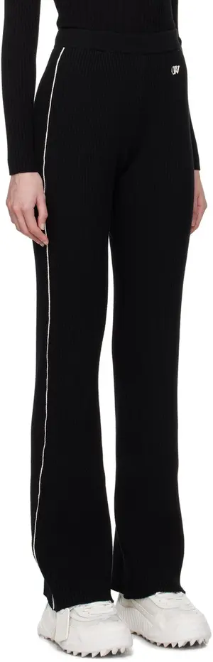 Off-White High Waist Pleated Knitted Joggers