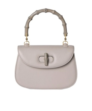 Gucci Gucci Bamboo 1947 Small Bag With Top Handle And Shoulder Strap Grey