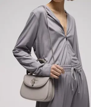 Gucci Bamboo 1947 Small Bag With Top Handle And Shoulder Strap - Grey