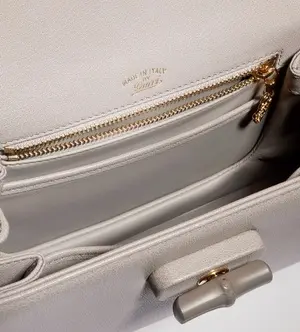 Gucci Bamboo 1947 Small Bag With Top Handle And Shoulder Strap - Grey