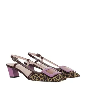 ROGER VIVIER Belle Vivier Slingback Pumps In Leather