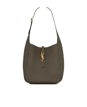 Saint Laurent Le 5 À 7 Logo Plaque Shoulder Bag - Brown