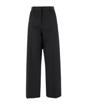 JIL SANDER Tailored Wool Trousers - Black