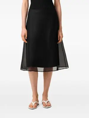Ami Midi Sheer A-line Midi Skirt