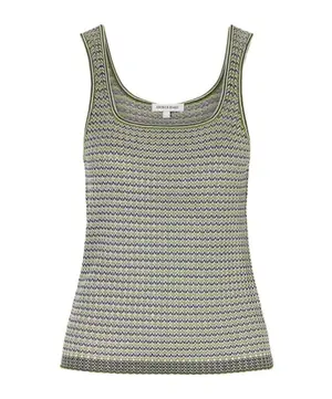 Veronica Beard Sandra Knitted Tank - Green