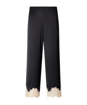 Rixo Lace-trimmed Casual Pants - Black