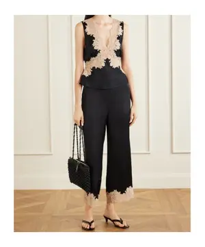 Rixo Lace-trimmed Casual Pants