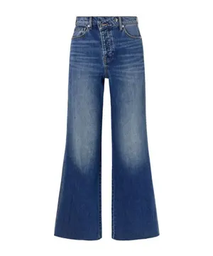 Veronica Beard Taylor High-rise Wide-leg Jeans - Blue