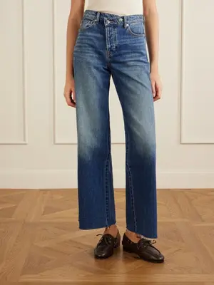 Veronica Beard Taylor High-rise Wide-leg Jeans