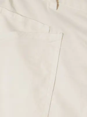 NILI LOTAN Shon Cotton-blend Twill Barrel-leg Pants - Ivory