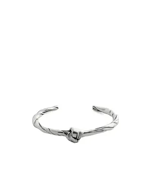 Bottega Veneta Small Knot Cuff Bracelet - Silver