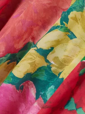 Balmain Paneled Floral-print Silk Maxi Skirt