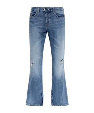 DIESEL® Bootcut Jeans With Distressing And Contrast Stitching