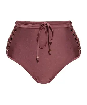 Zimmermann Lace-up Bikini Bottoms - Red