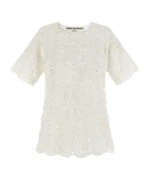 Comme Des Garçons Crochet Short-sleeved Knitwear