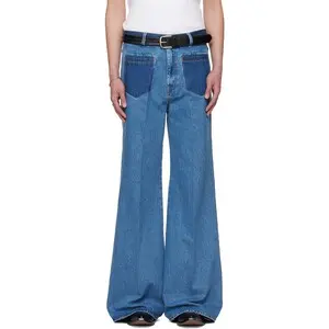 LU'U DAN Bruce Lee Collaboration Nocturnal Flare Jeans - Blue