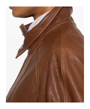 Nour Hammour Patchwork Leather Jacket