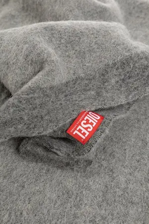 DIESEL® Logo-embroidery Fringed-edge Scarf