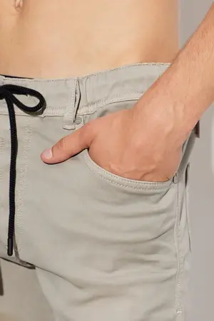 DIESEL® Drawstring Slim Pants - Nude