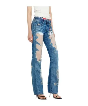 DIESEL® X Tinder 1969 D-ebbey Distressed-effect Jeans