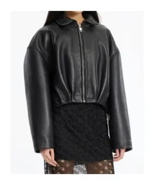 ROTATE BY BIRGER CHRISTENSEN Collared Leather Jacket