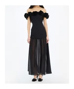 ROTATE BY BIRGER CHRISTENSEN Crepe Flower Maxi Dress