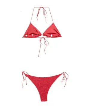 Oseree Glitter-effect Triangle Bikini